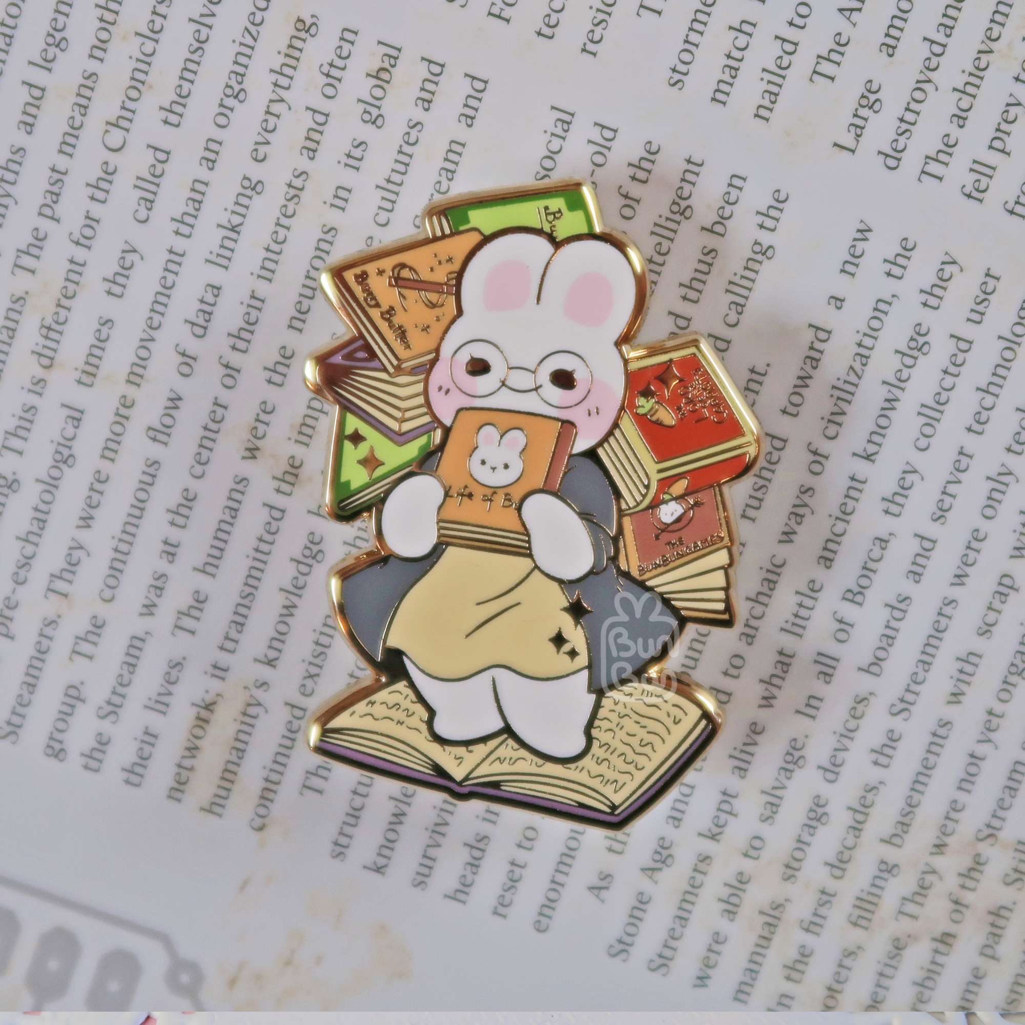 Librarian Bun - Buns with Jobs | Enamel Pin – TheBunBunShop